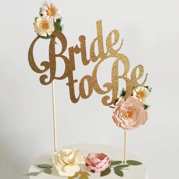 Party Supplies | 1pc Golden Bride To Be Cake Topper | Poshmark